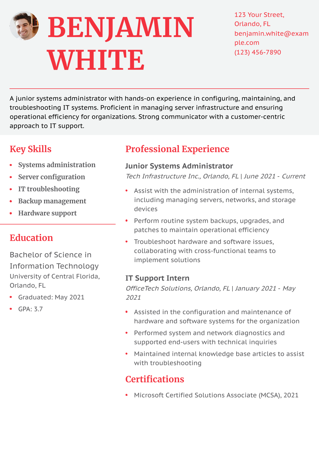 Entry-Level Information Technology Resume Examples and Templates for ...