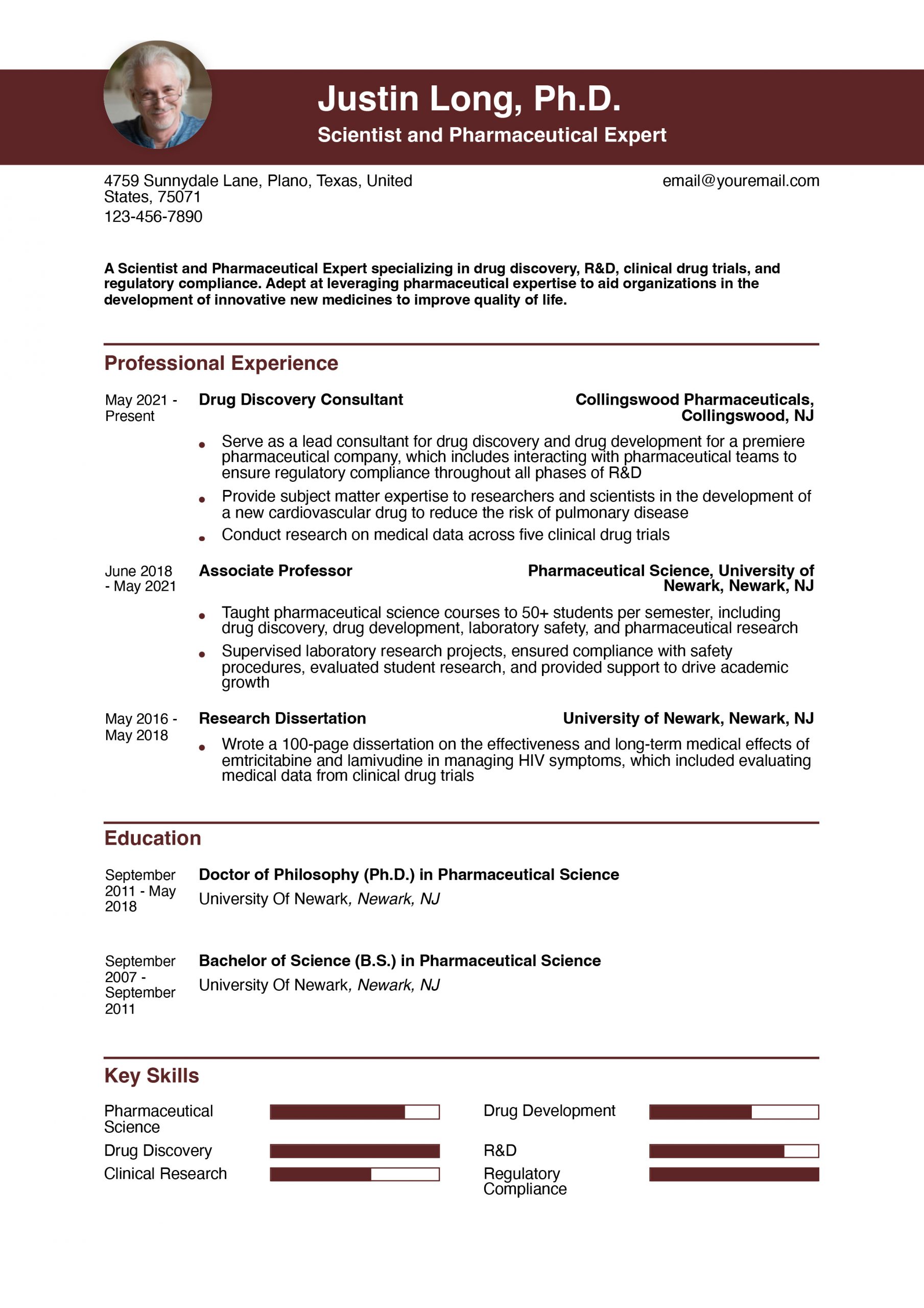Academic Cv Format Infoupdate