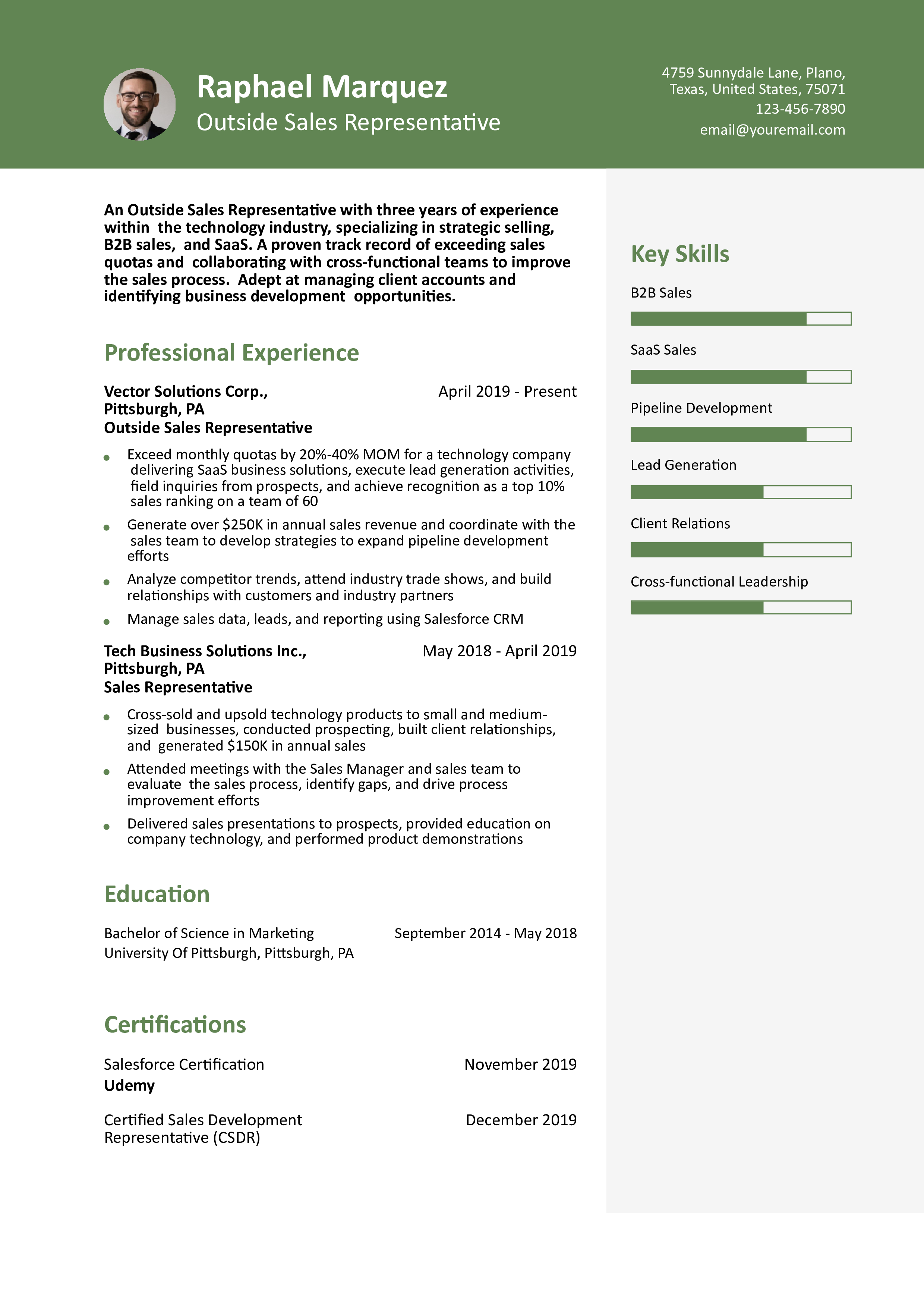 Sales Representative Resume Examples and Templates for 2025 ...