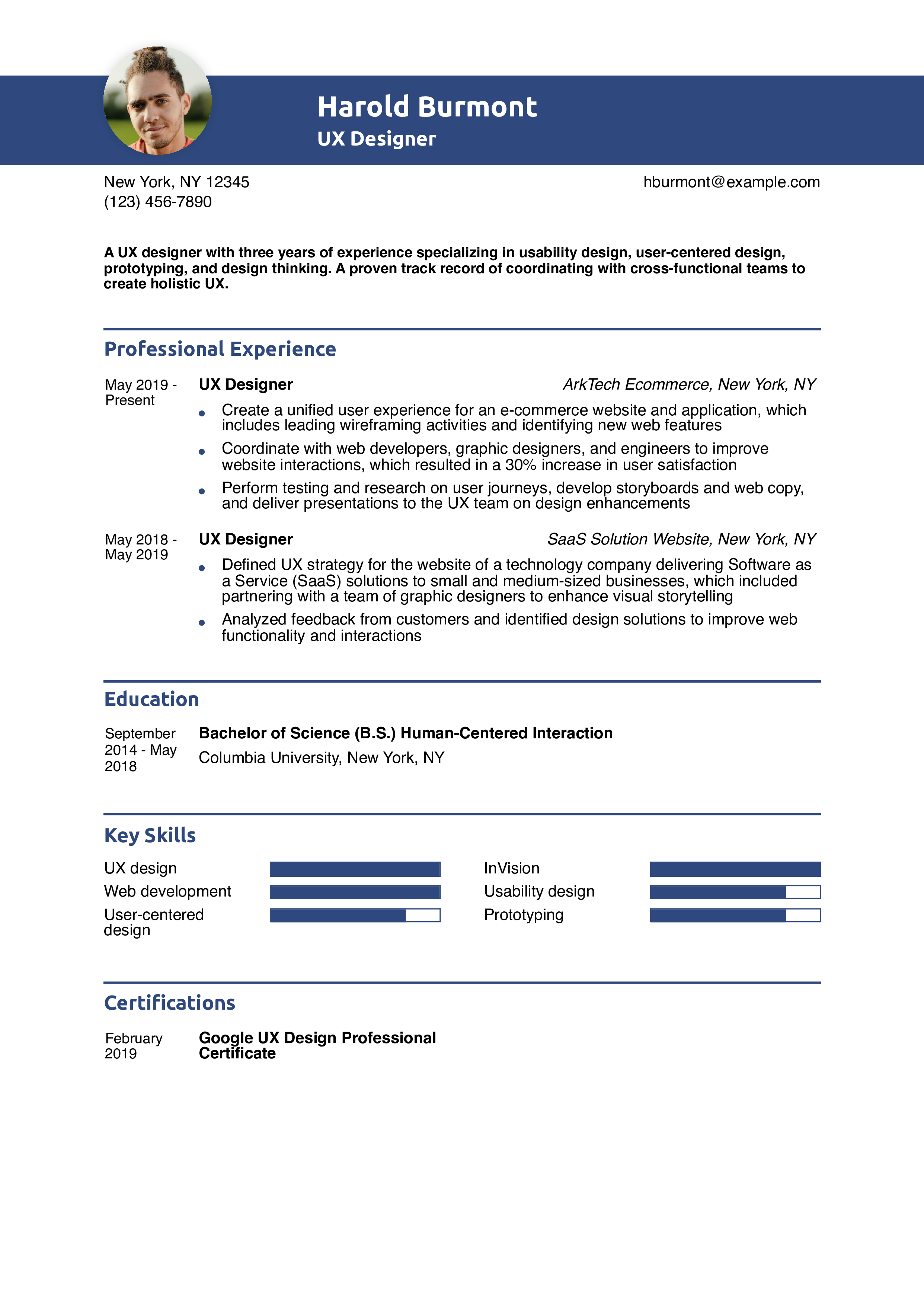 User Experience Designer Resume Examples and Templates for 2025 ...