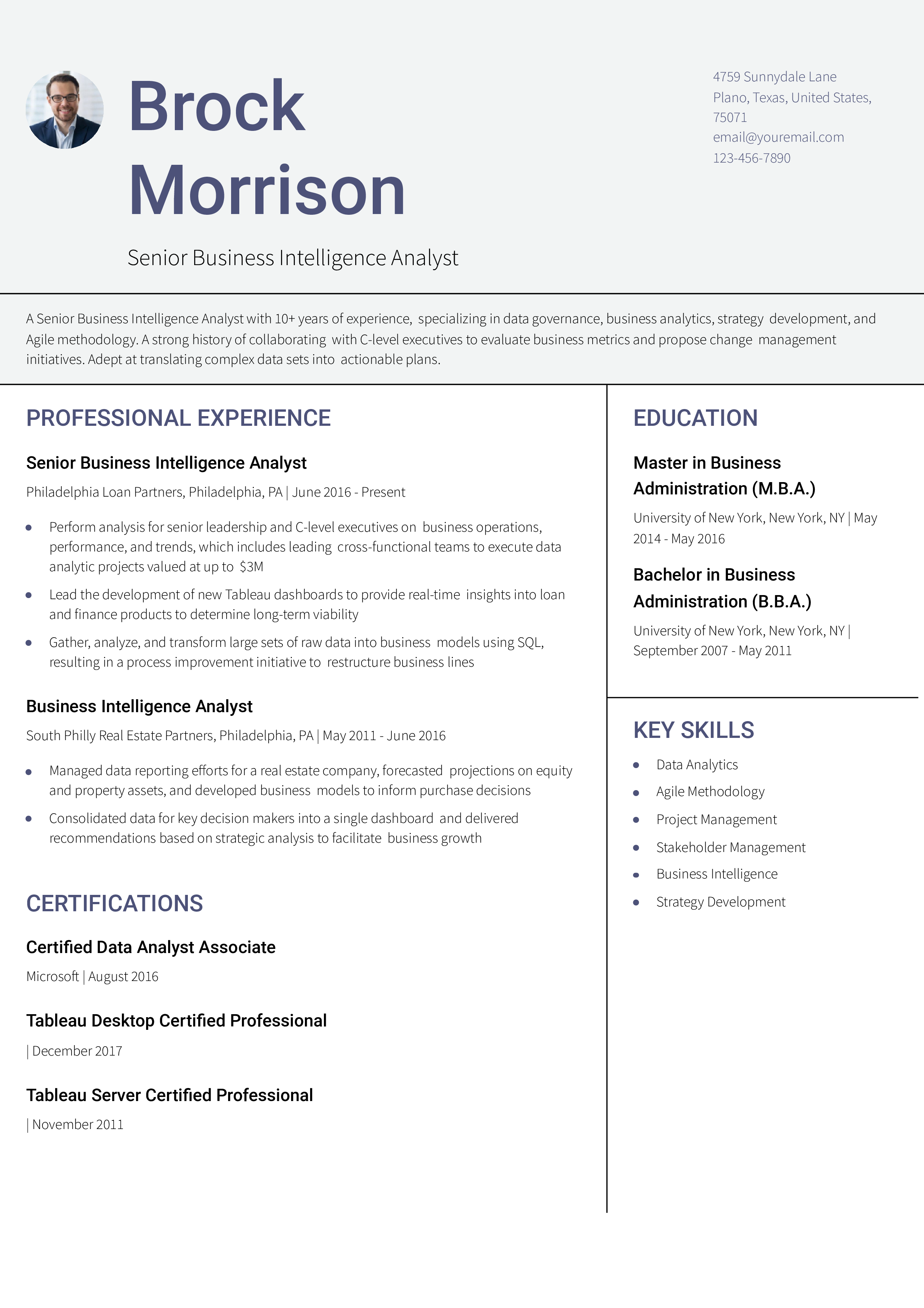 Business Intelligence Analyst Resume Examples and Templates for 2024 ...