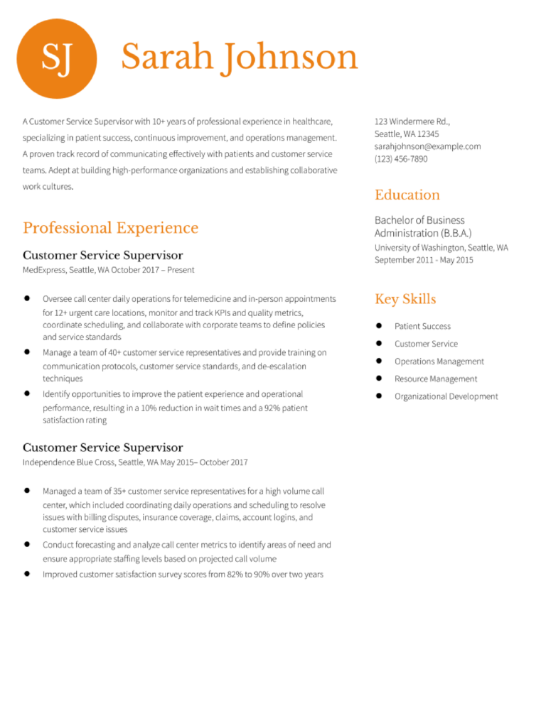 Free Resume Examples and Sample Resumes for All Jobs in 2024 ...