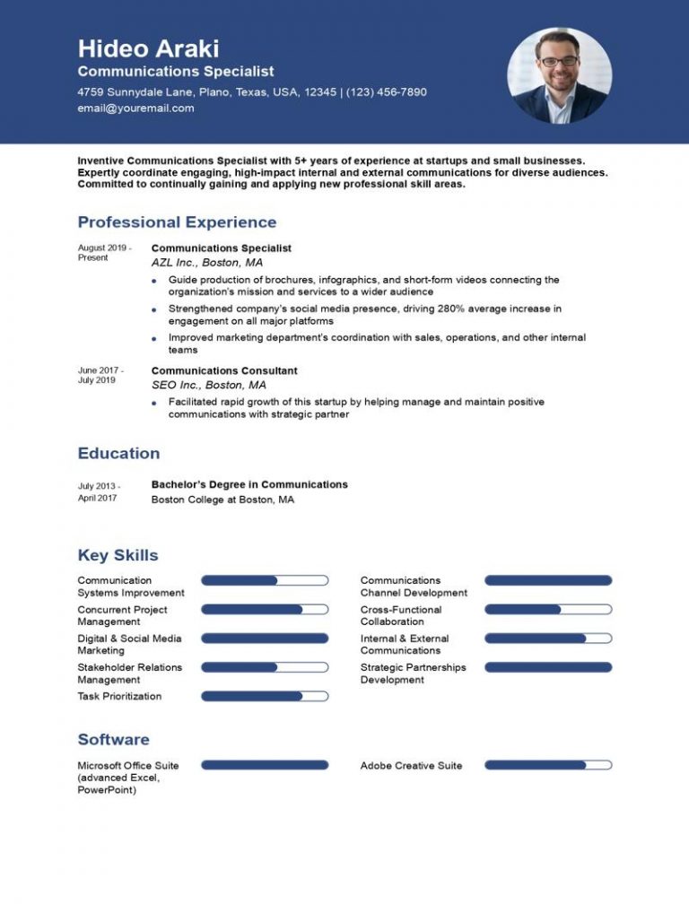 25 Best Communications Specialist Resume Examples and Templates for ...