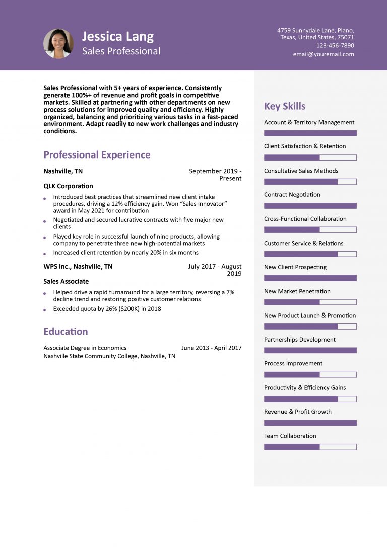 Best Sales Consultant Resume Examples and Templates for 2026 ...