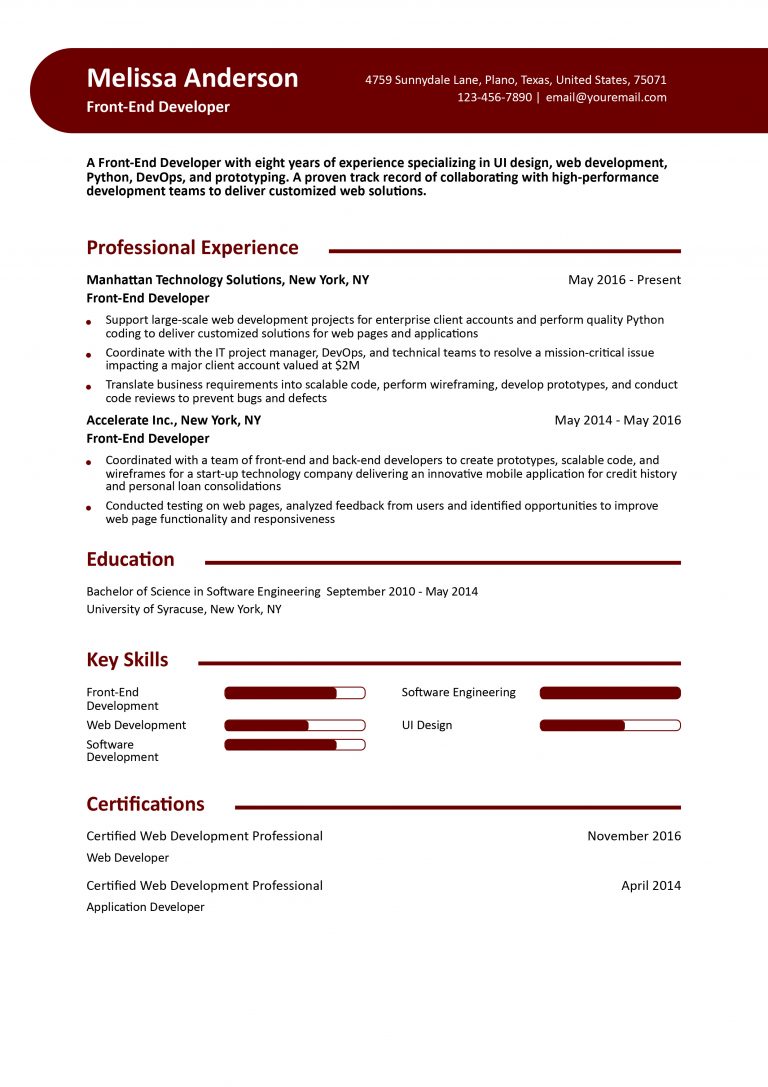 Best Computers and Technology Resume Examples and Templates for 2025 ...