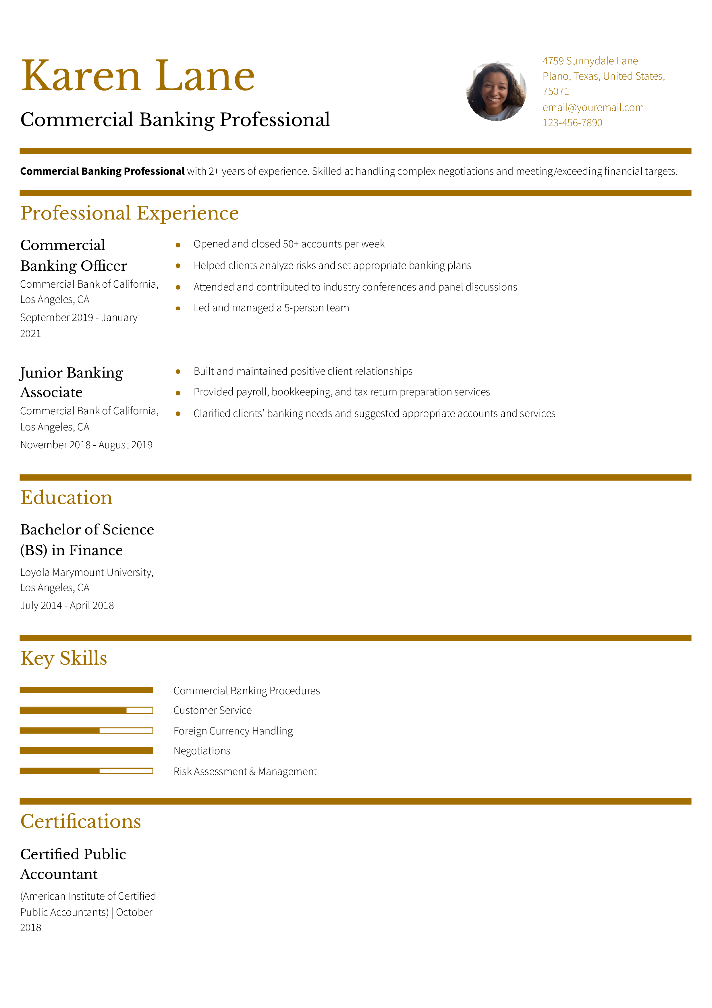 Banking Resume Examples and Templates for 2024 - ResumeBuilder.com