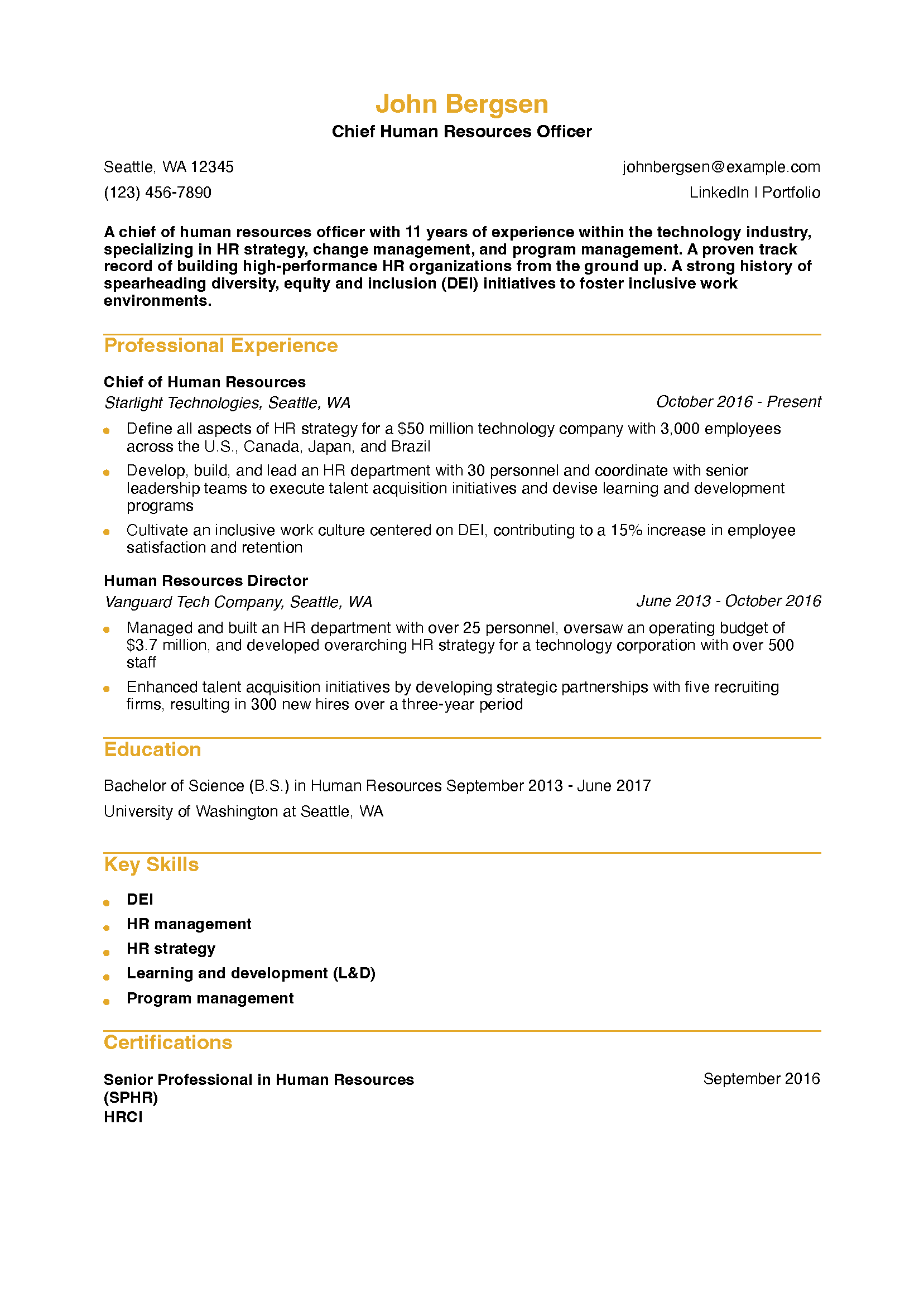 15 Human Resources Resume Examples and Templates for 2025 ...