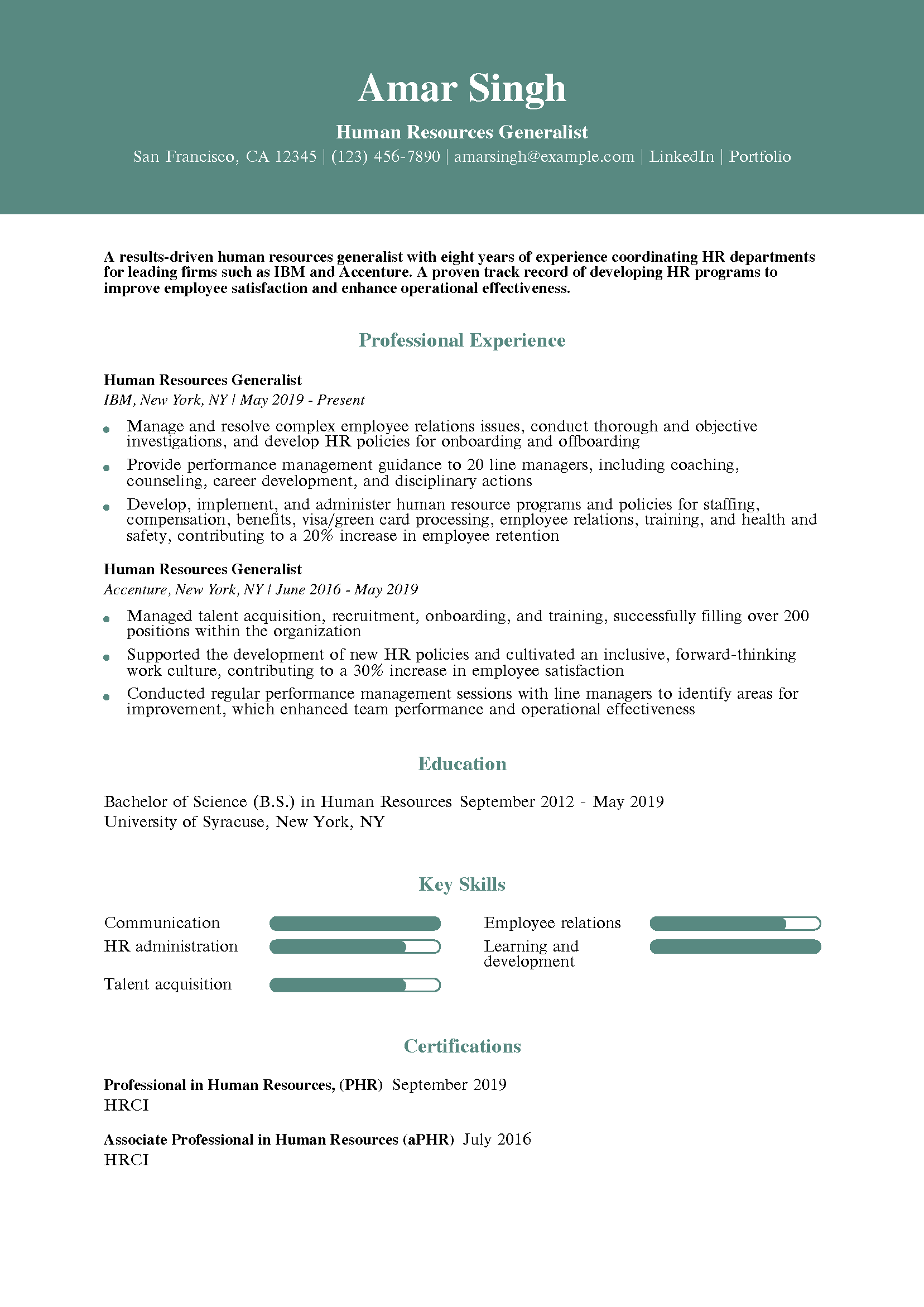 15 Human Resources Resume Examples and Templates for 2025 ...