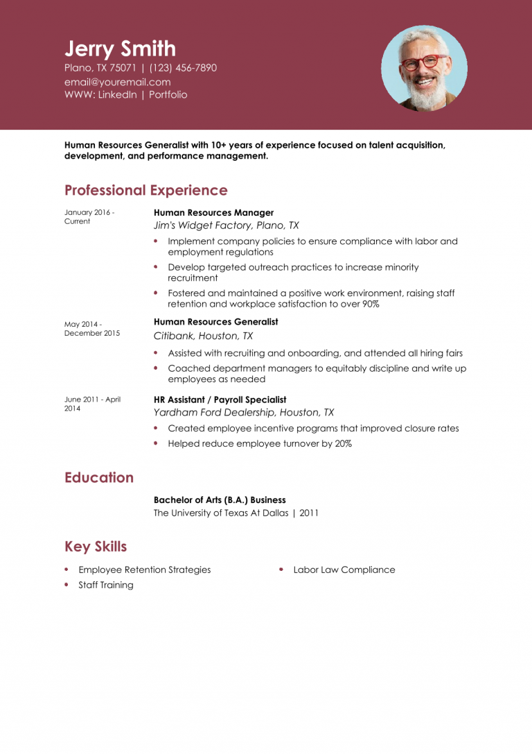 Hr Resume Example Human Resources Resume Example Sample