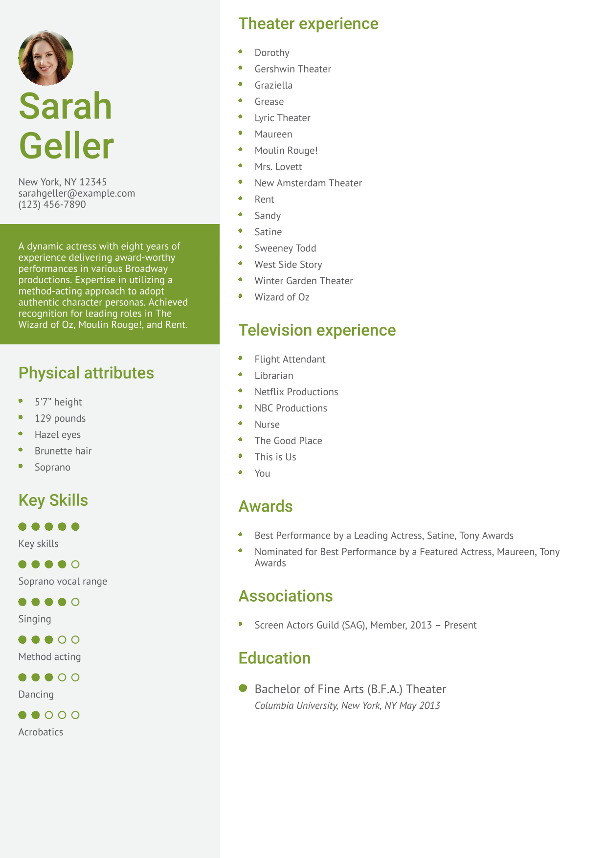 Music Resume Examples and Templates for 2025 - ResumeBuilder.com