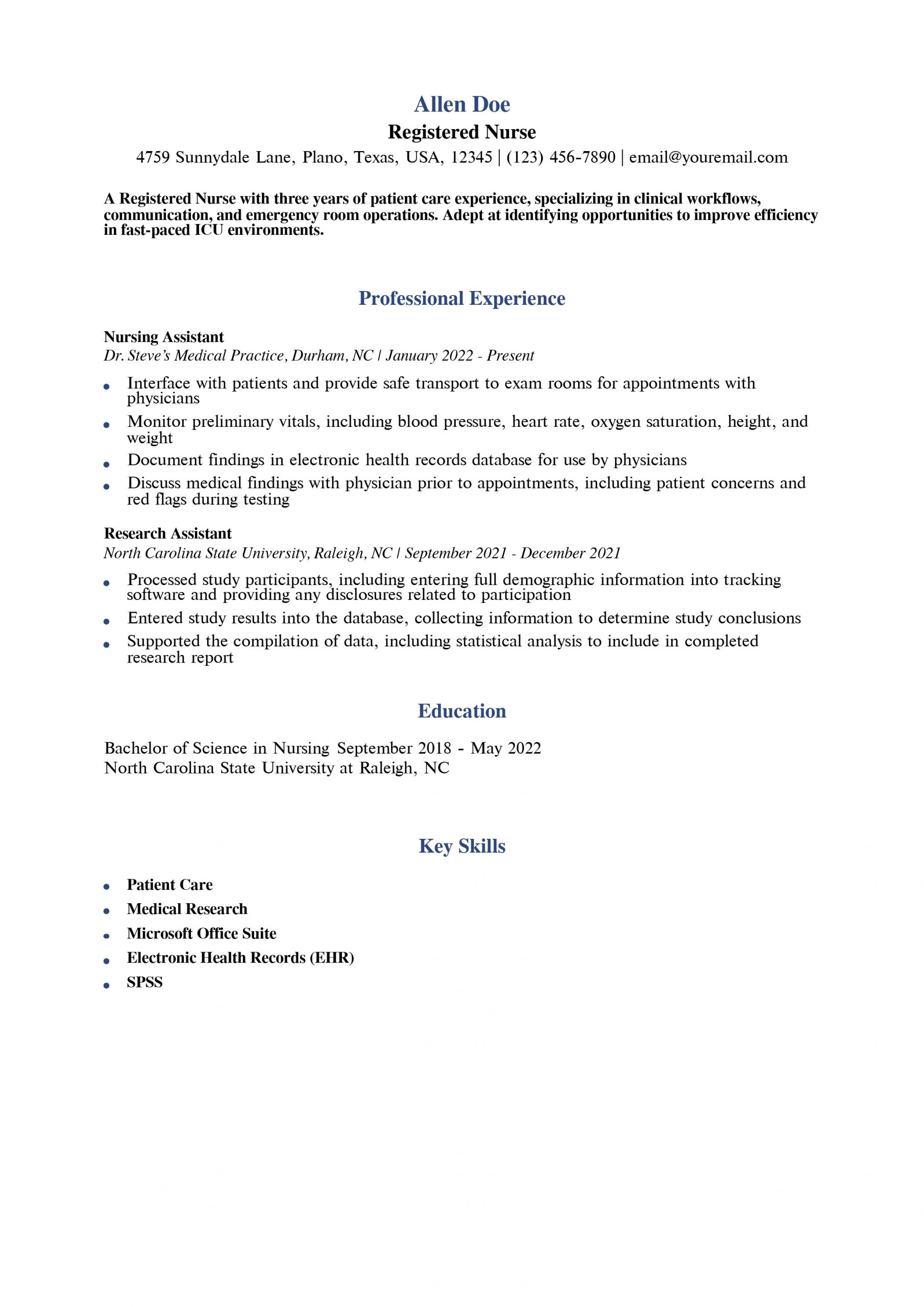 New Grad Nursing Resume Examples and Templates for 2024 - ResumeBuilder.com