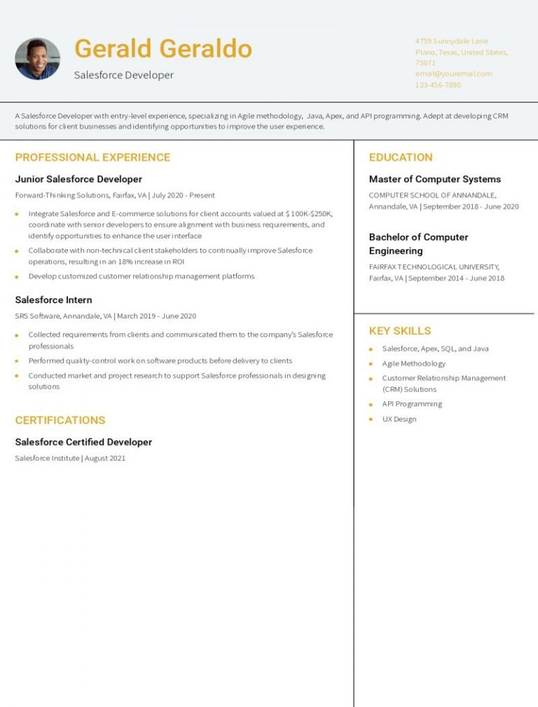 Salesforce Developer Resume Examples and Templates for 2024 ... Salesforce Developer Resume Examples and Templates for 2024 ...