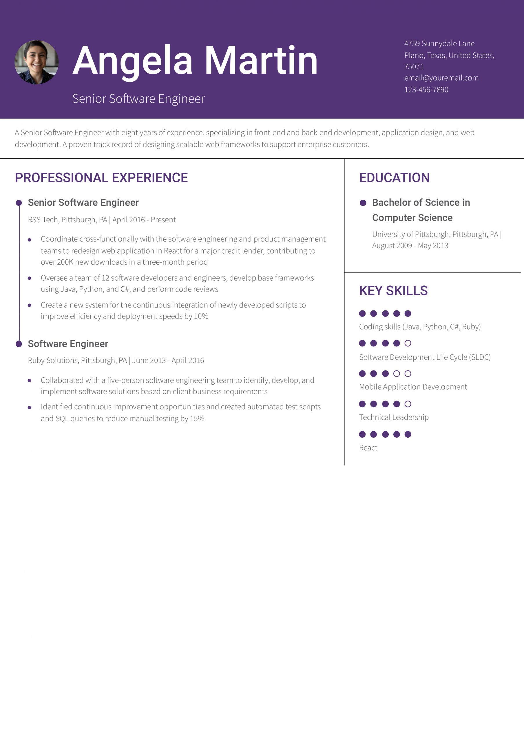 Software Engineer Resume Examples and Templates for 2024 ...