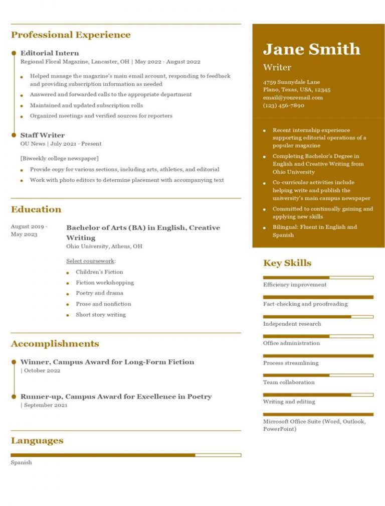 Entry-Level Resume Examples and Templates for 2024 - ResumeBuilder.com