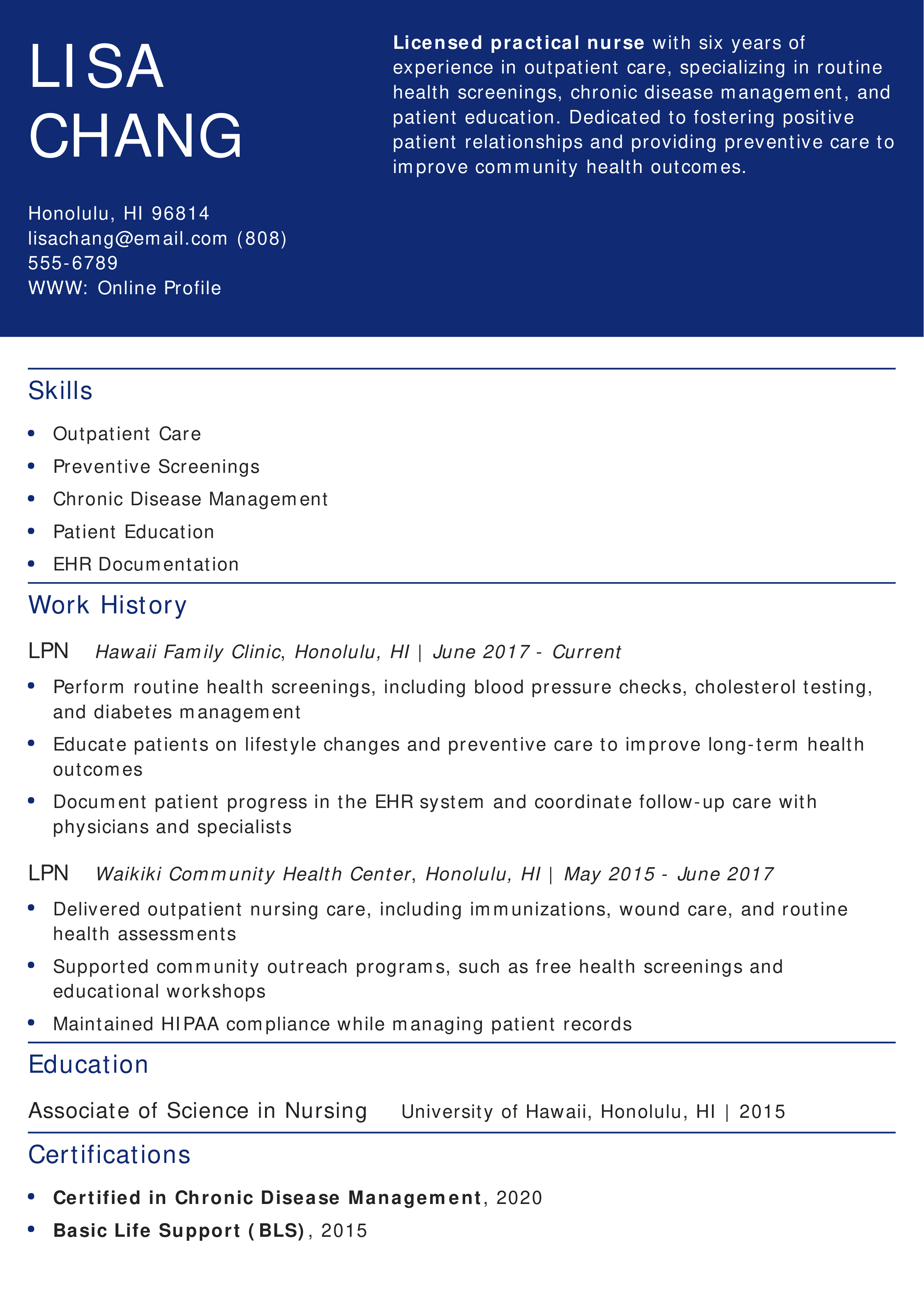 25 Best Licensed Practical Nurse (LPN) Resume Templates and Examples ...