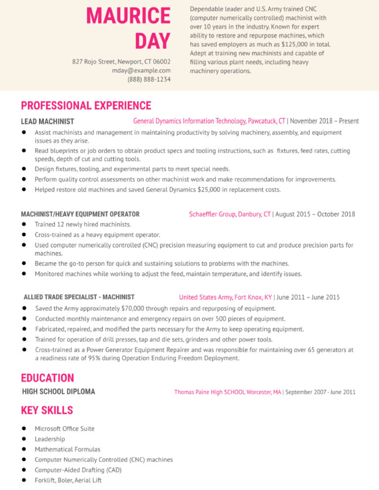 Production Resume Examples and Templates for 2024 - ResumeBuilder.com