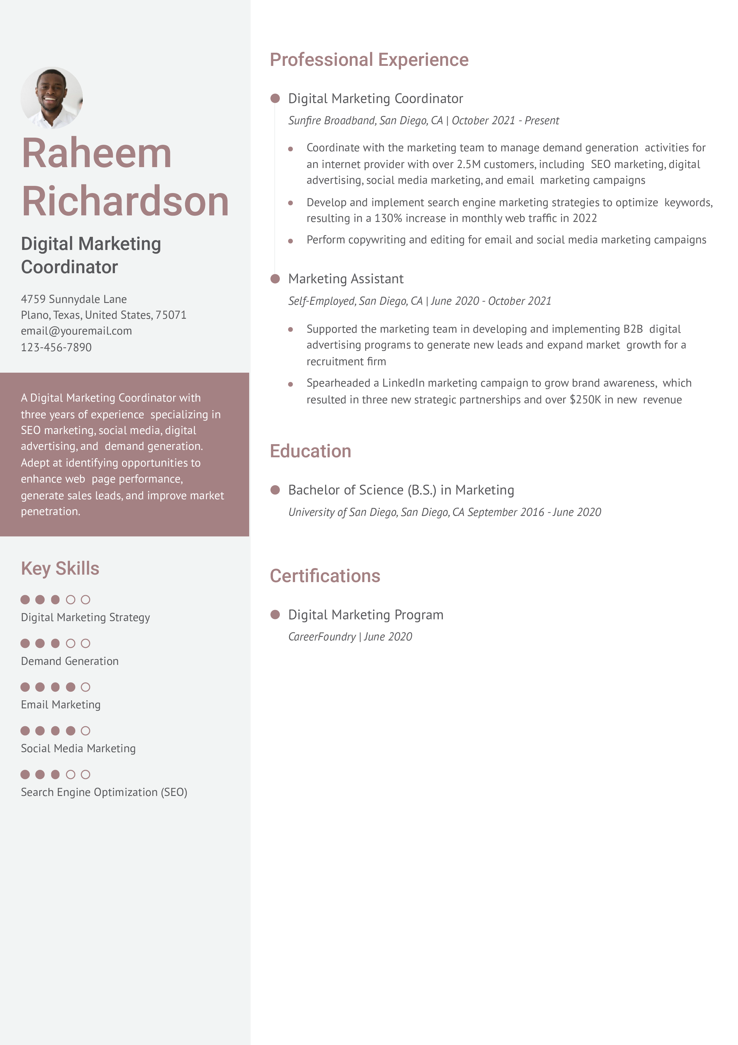 9 Digital Marketing Resume Examples and Templates for 2025 ...