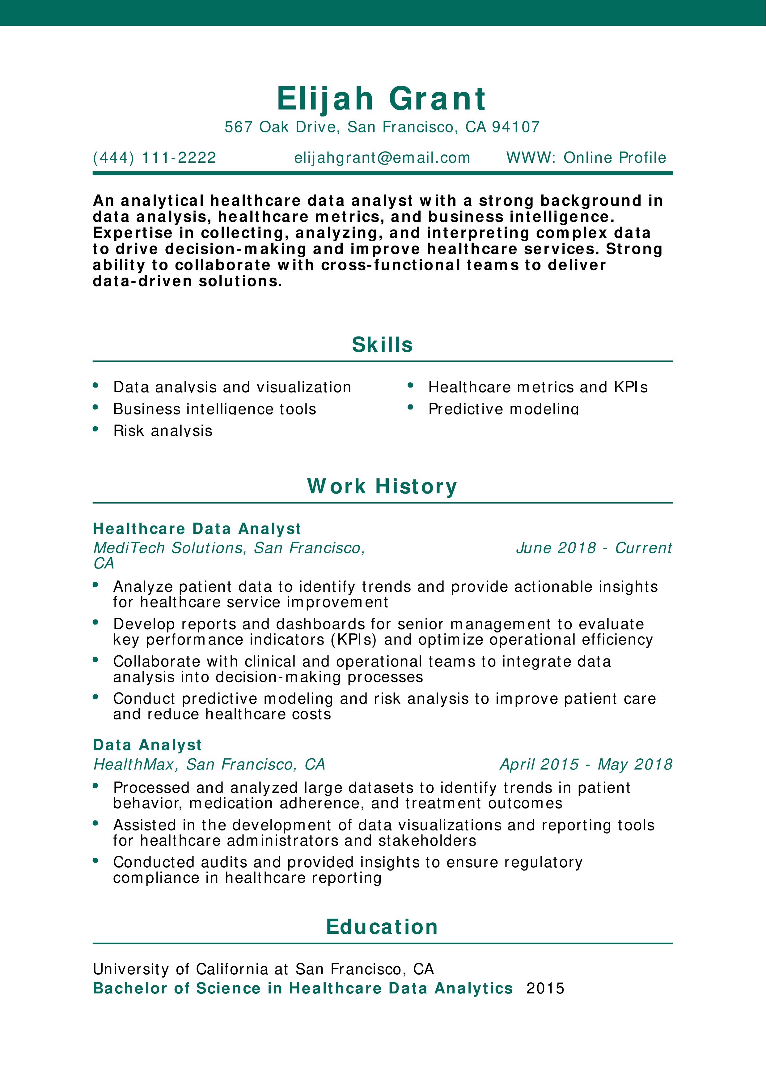 25 Best Health Care Resume Examples and Templates for 2026 ...