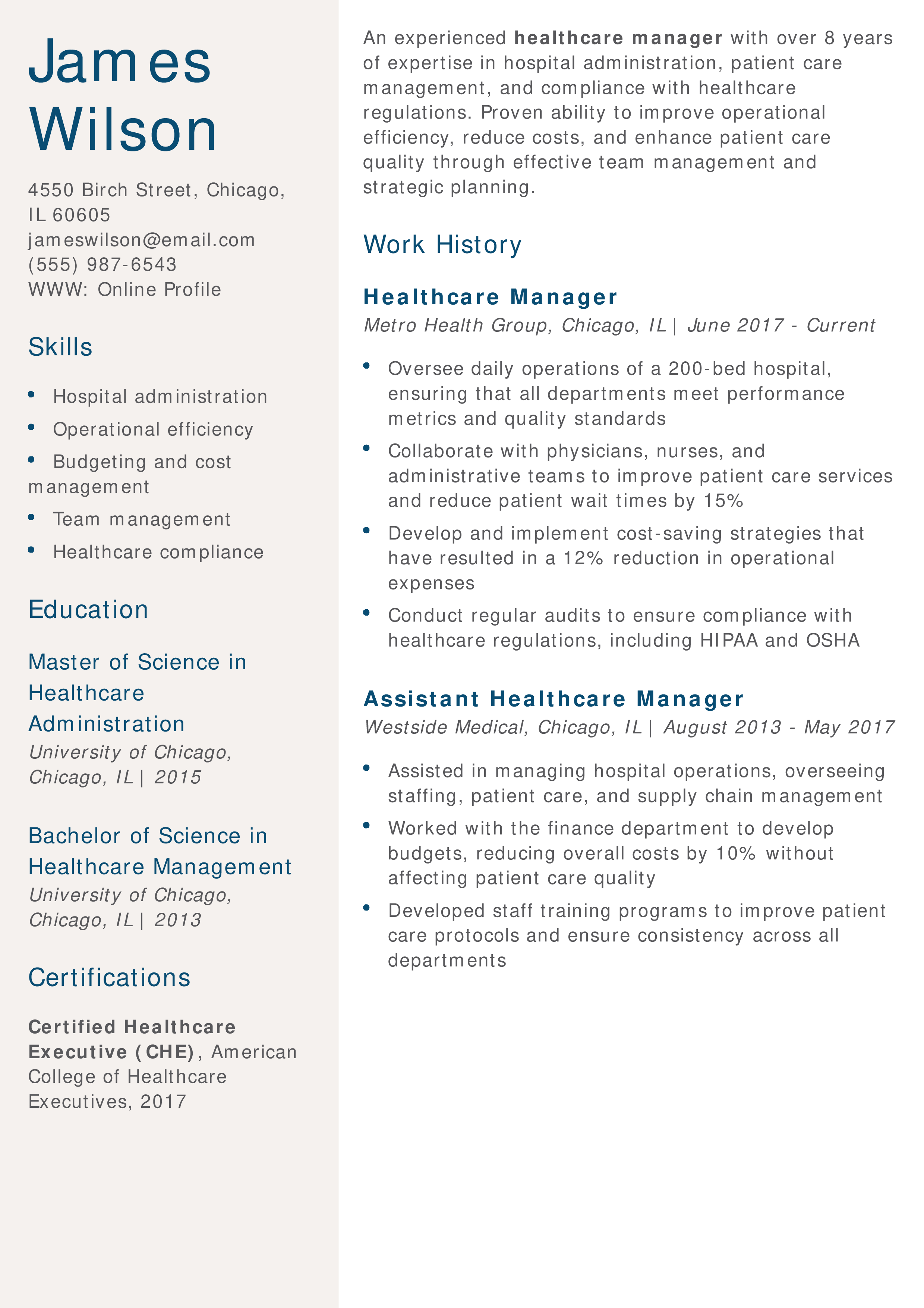 25 Best Health Care Resume Examples and Templates for 2026 ...