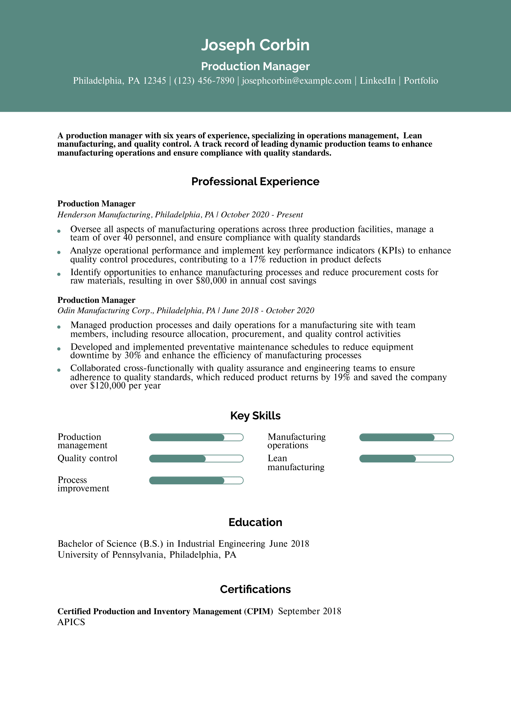 8 Management Resume Examples and Templates for 2025 - ResumeBuilder.com