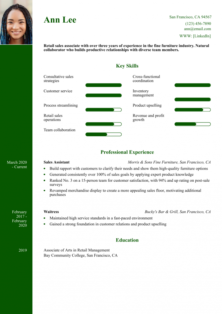 Retail Resume Examples and Templates for 2025 - ResumeBuilder.com
