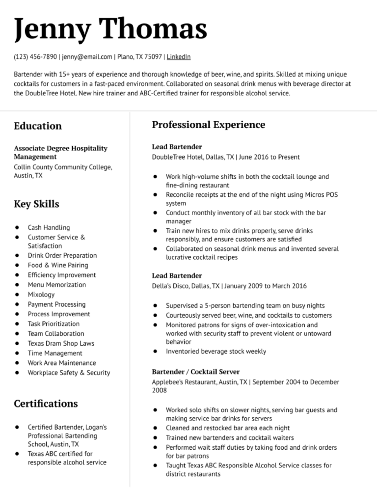 Free Resume Examples and Sample Resumes for All Jobs in 2024 ...