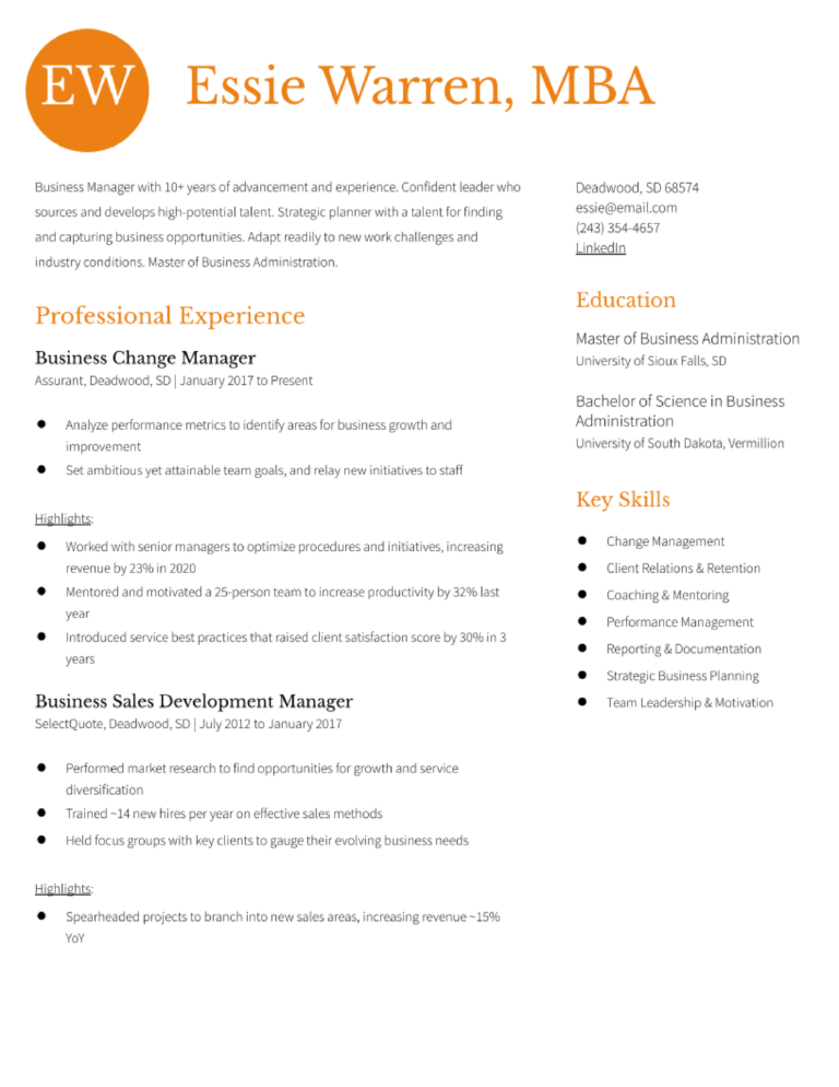 Free Resume Examples and Sample Resumes for All Jobs in 2024 ...