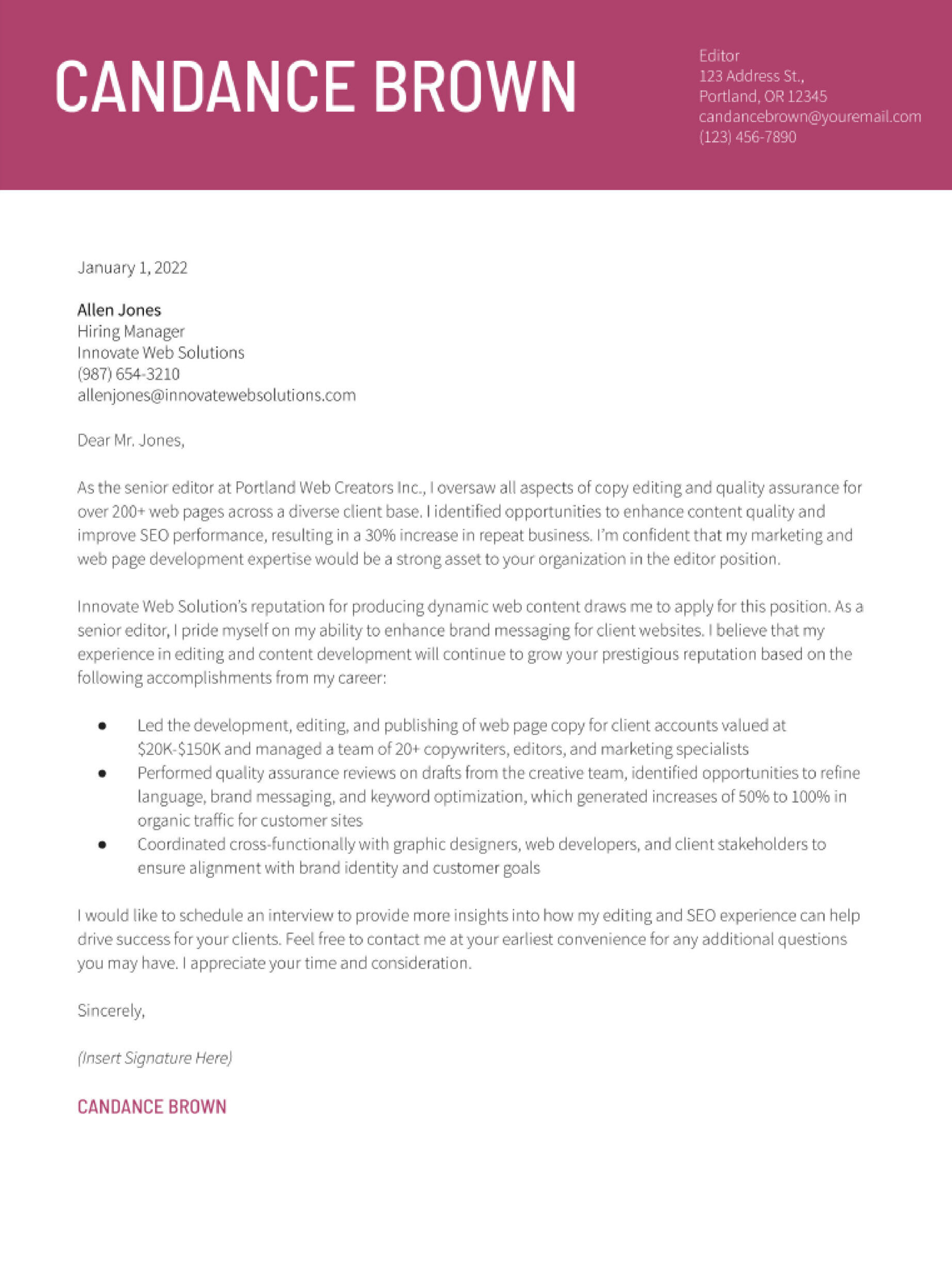 Free Cover Letter Examples & Sample Cover Letters for All Jobs in 2023 ...