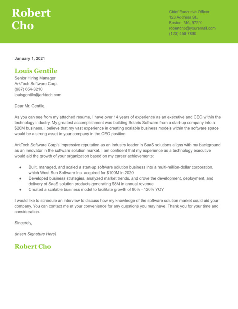 Free Cover Letter Examples and Sample Cover Letters for All Jobs in ...