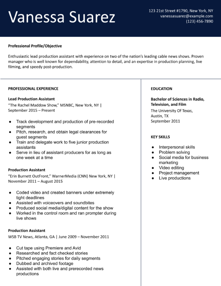 Free Resume Examples and Sample Resumes for All Jobs in 2024 ...