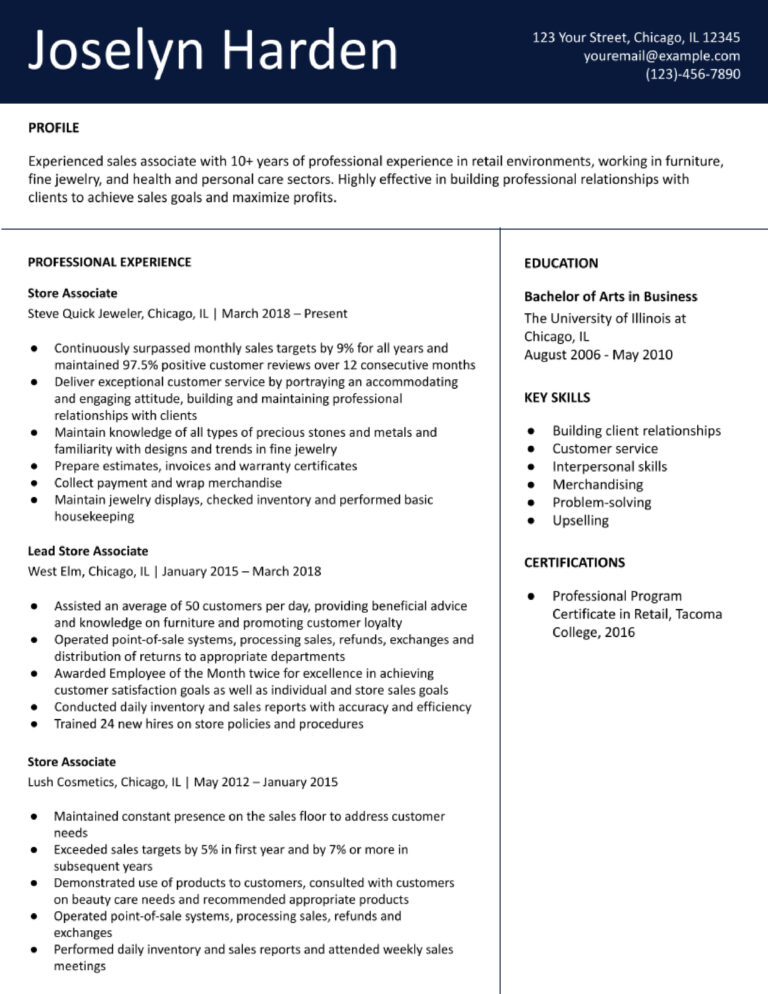 Free Resume Examples and Sample Resumes for All Jobs in 2024 ...