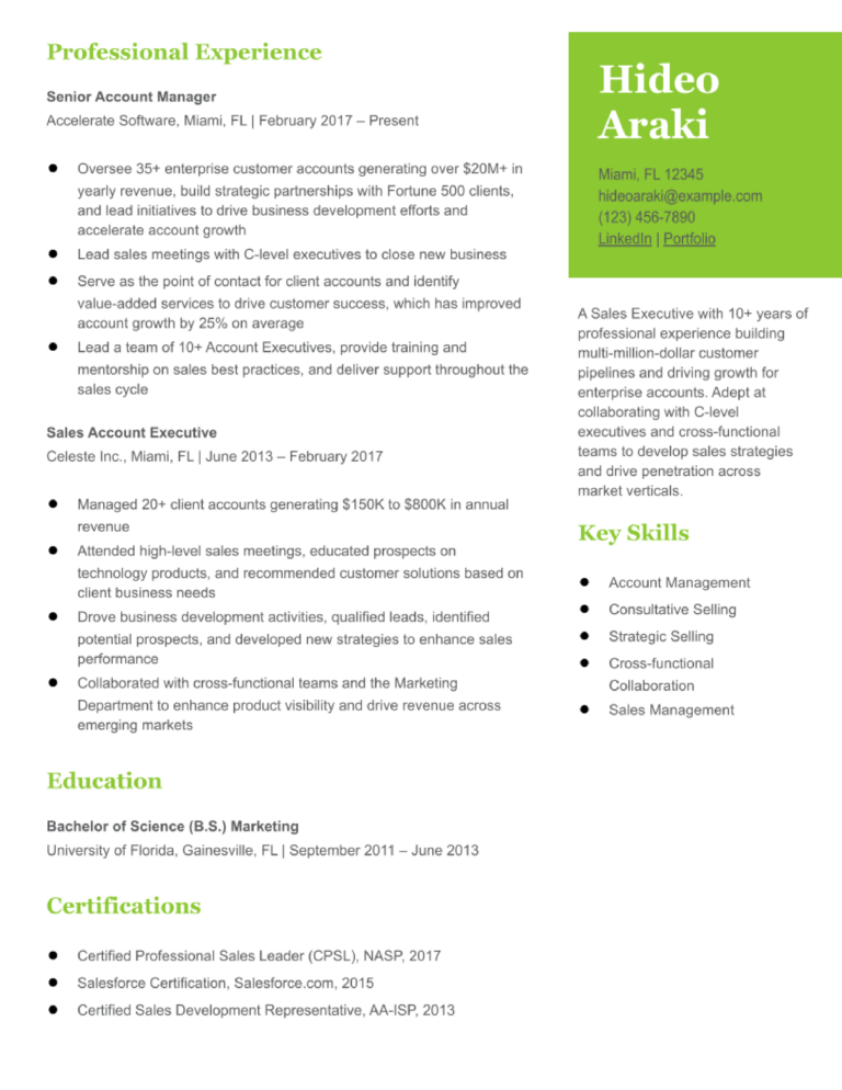 Free Resume Examples and Sample Resumes for All Jobs in 2024 ...