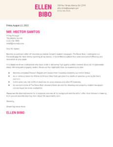 High School Cover Letter Examples and Templates for 2024 ...