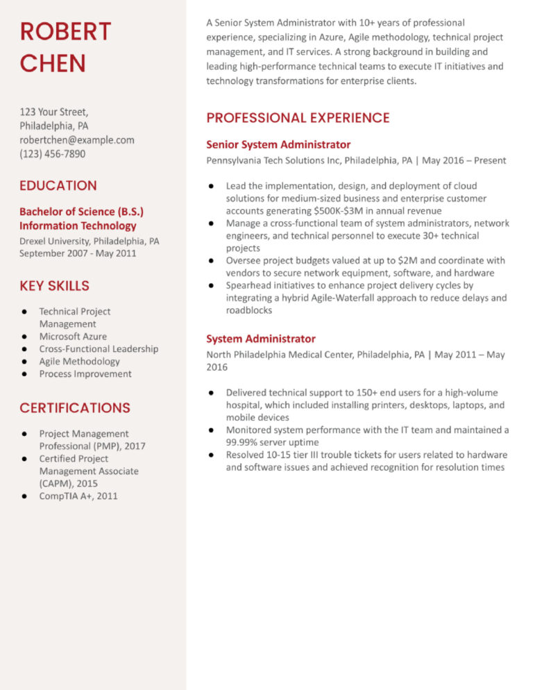 Work Experience Resume