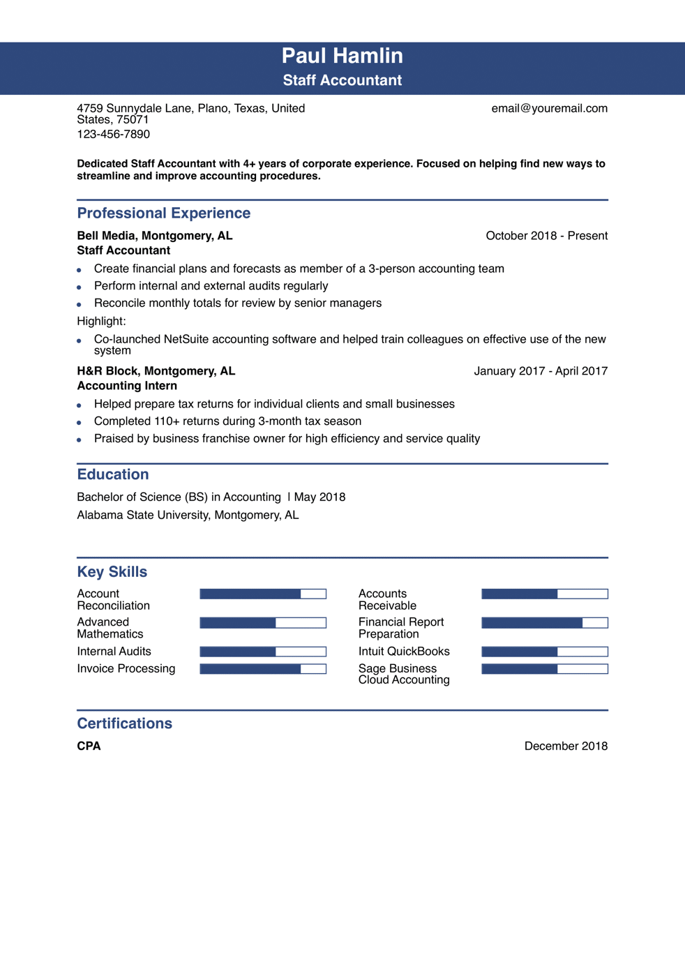 Accountant Resume Examples and Templates for 2025 - ResumeBuilder.com