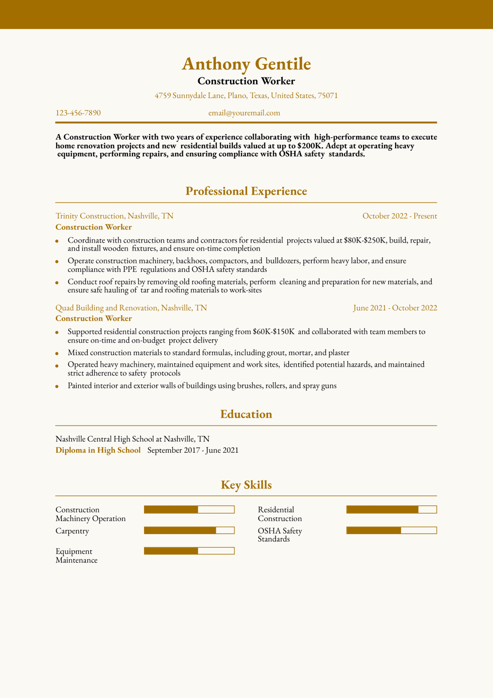 Construction Worker Resume Examples and Templates for 2025 ...