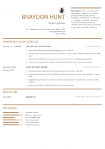 Food Delivery Driver Resume Examples and Templates for 2024 ...