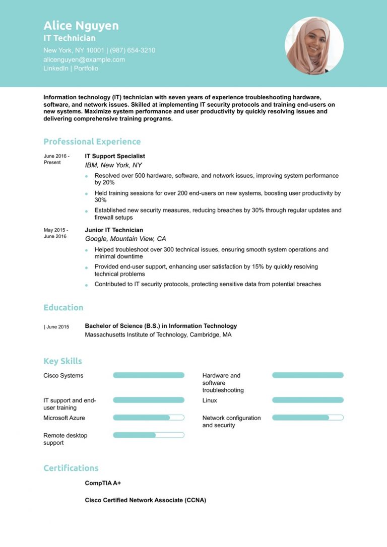20 Best Technical Resume Examples and Templates for 2026 ...