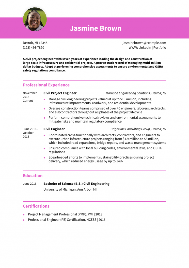 Best Project Engineer Resume Examples and Templates for 2025 ...