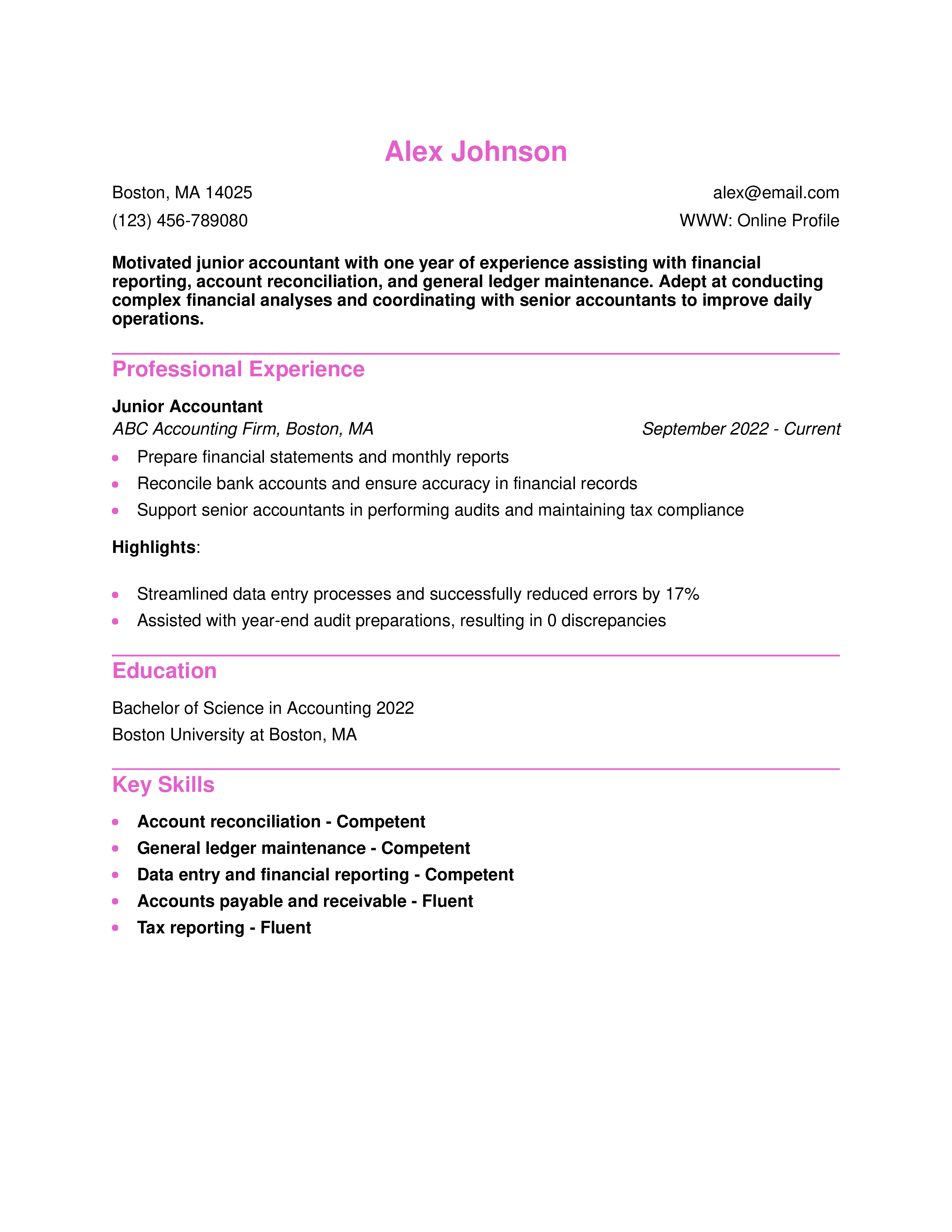 Accountant Resume Examples and Templates for 2025 - ResumeBuilder.com