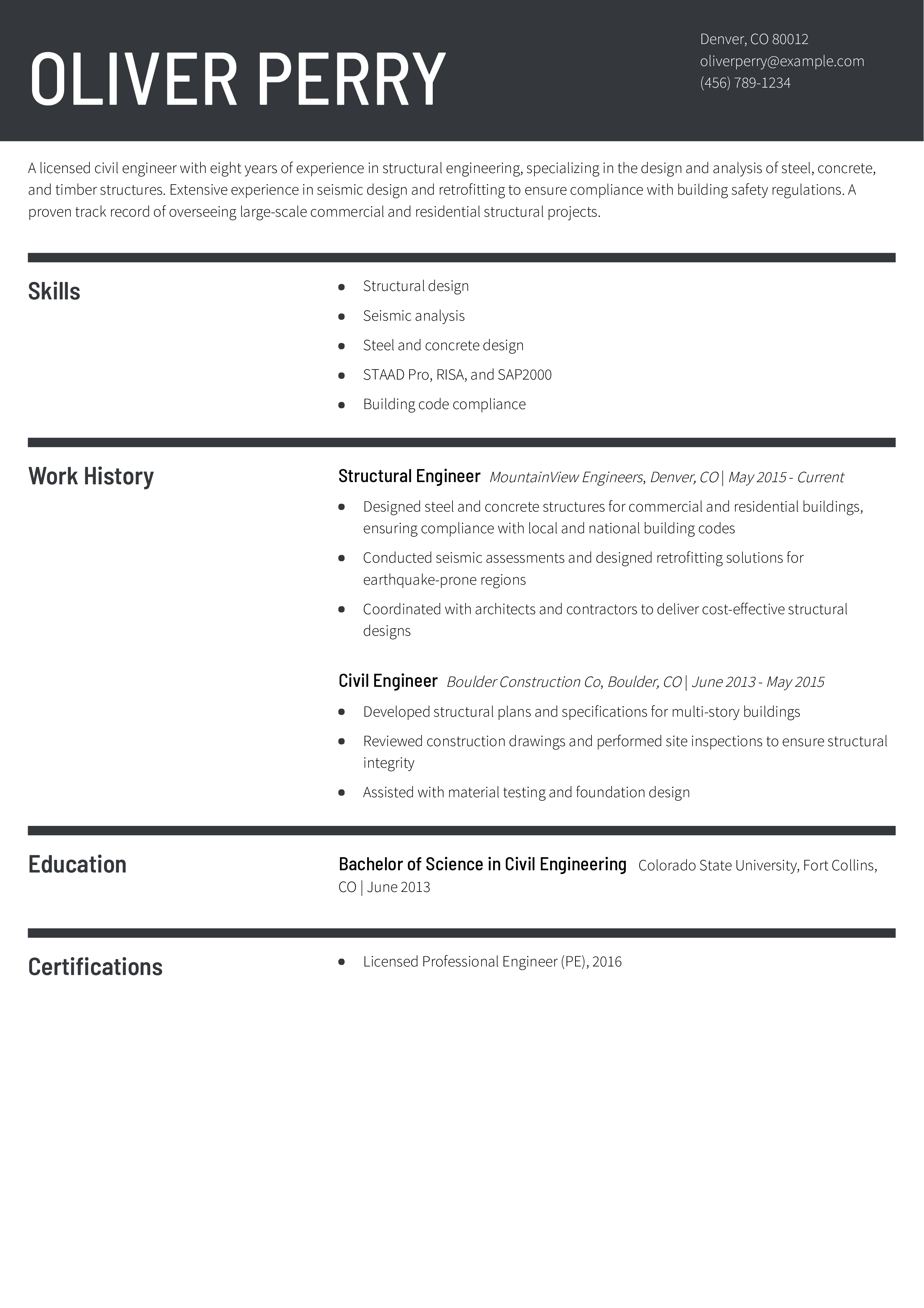 Resume Civil Engineer 6 Great Civil Engineering Intern Resume Examples