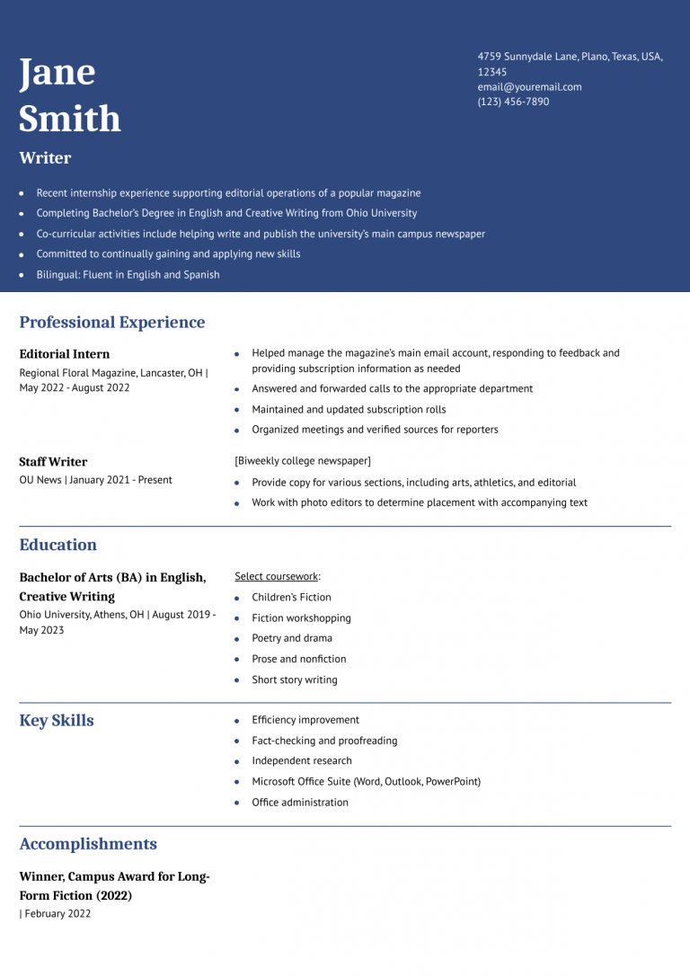 Clean Minimalist Resume Templates and Examples for 2026 - ResumeBuilder.com