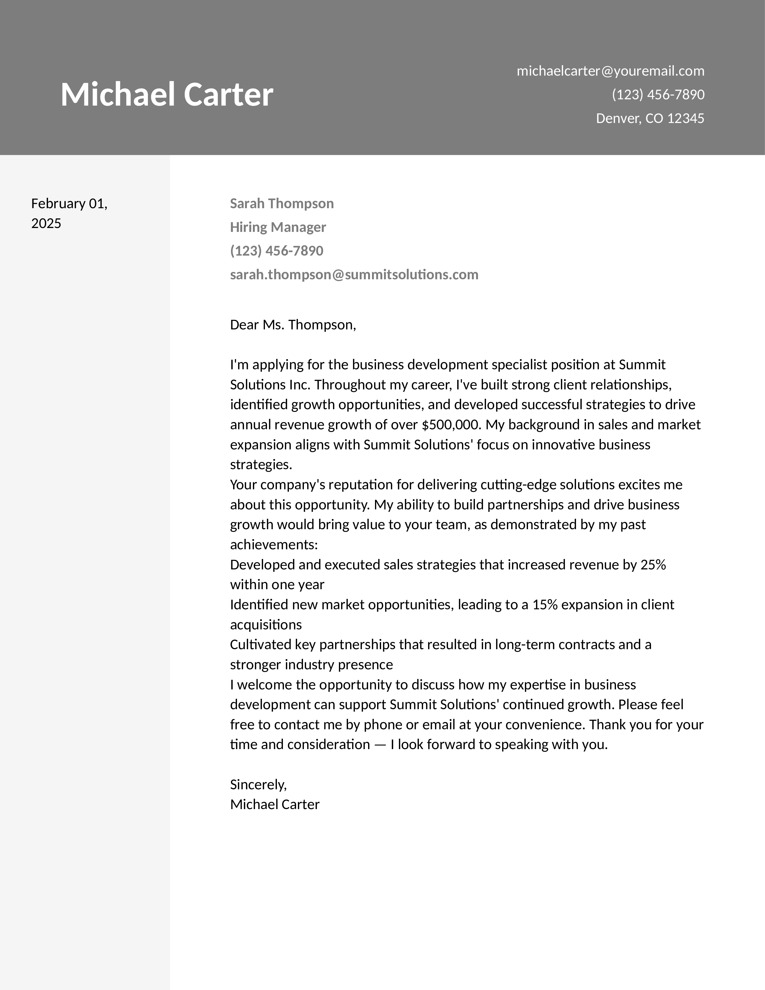 Business Cover Letter Examples and Templates for 2025 - ResumeBuilder.com