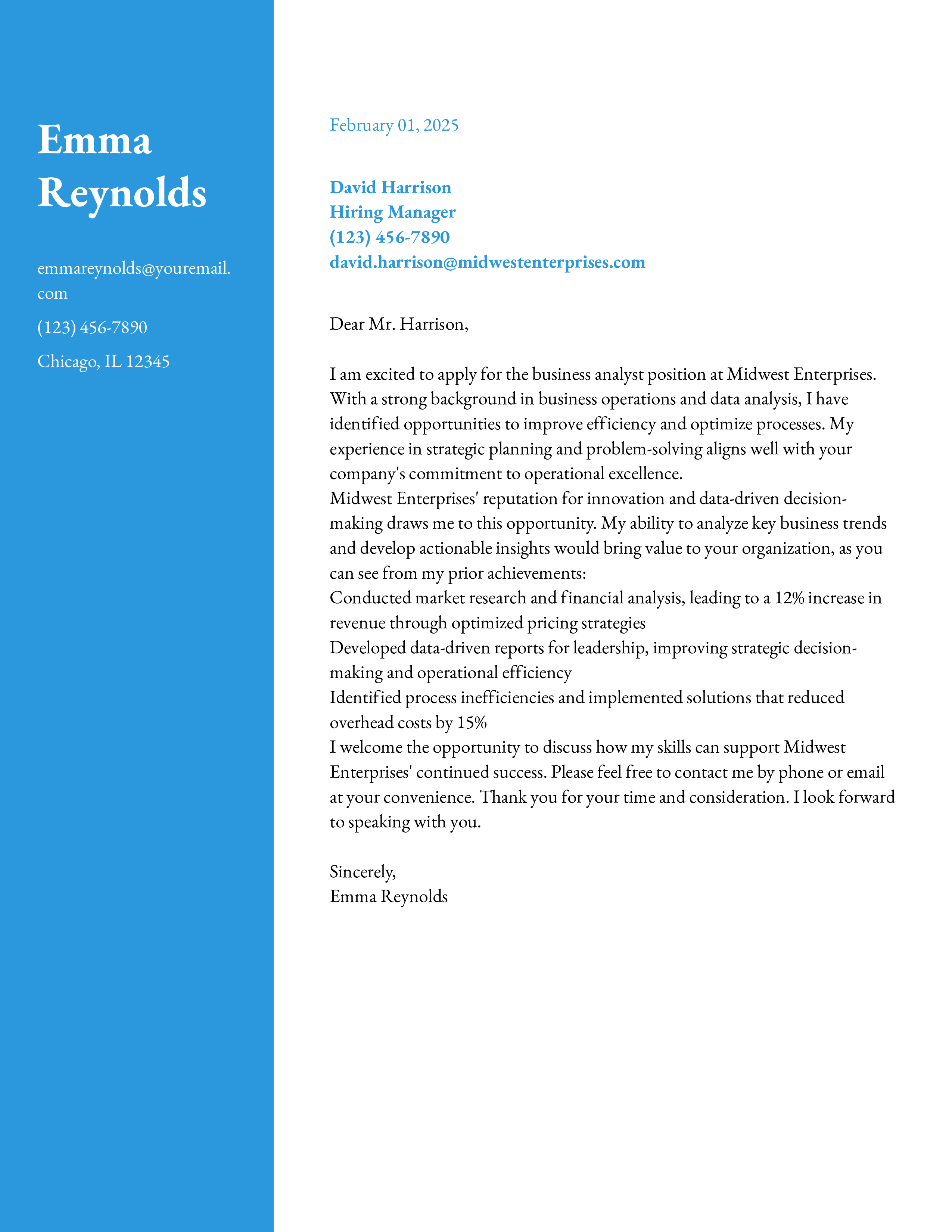 Business Cover Letter Examples and Templates for 2025 - ResumeBuilder.com